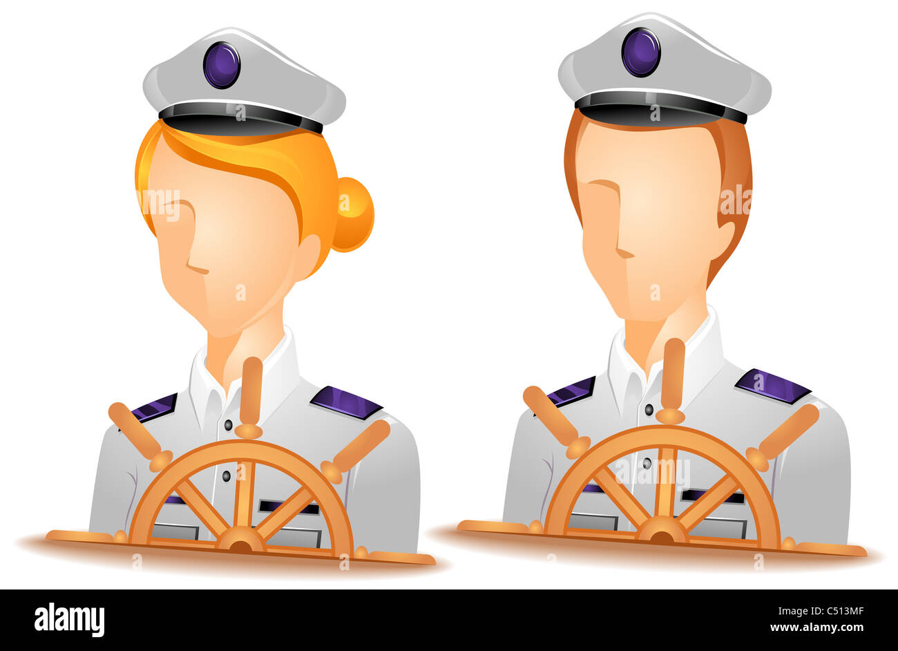 Ship captain woman Cut Out Stock Images & Pictures - Alamy
