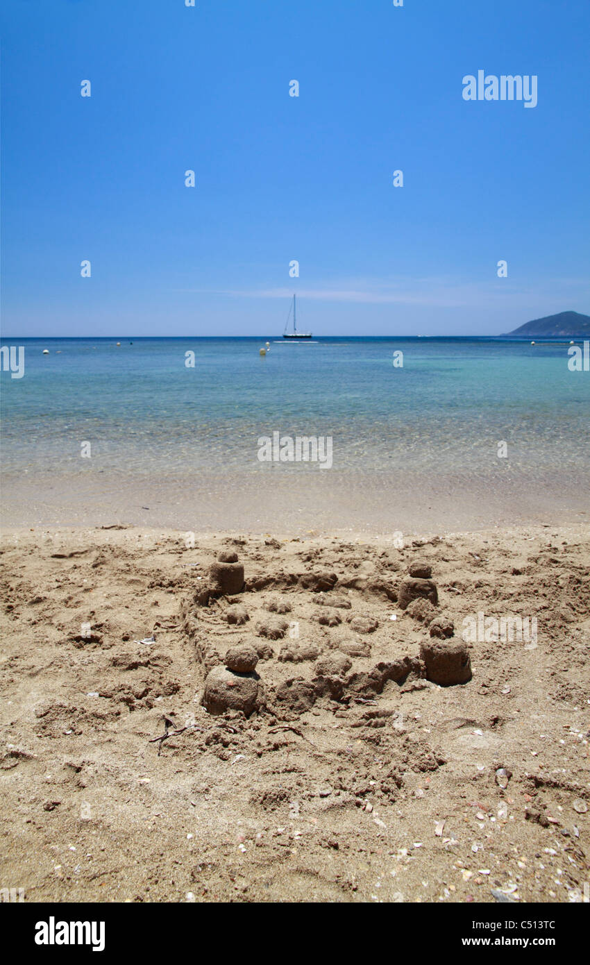 View of the beach of Cala Pada, Ibiza, Spain Stock Photo - Alamy