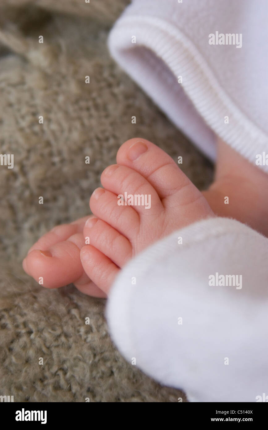 Baby's feet, close-up Stock Photo - Alamy