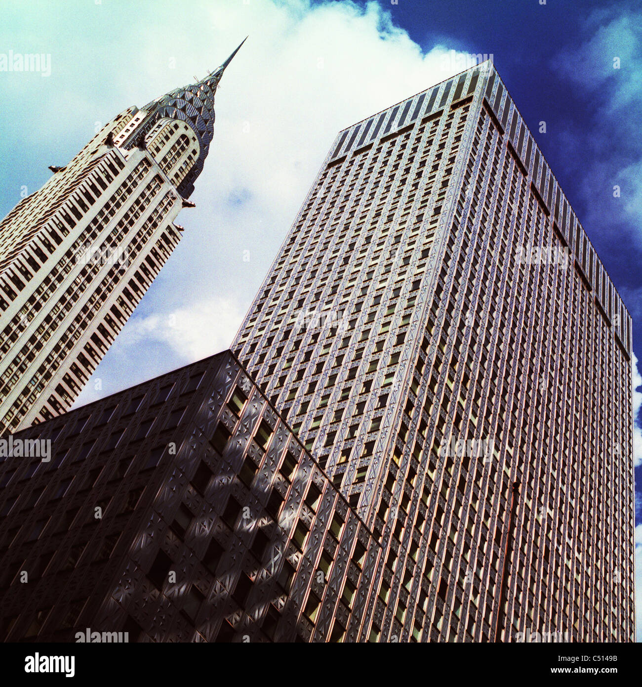 Chrysler Building and Mobil Building, Manhattan, New York City, USA ...