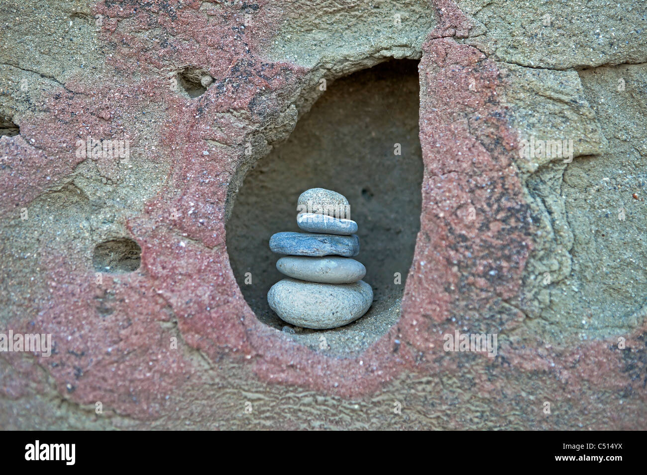 Stone tower in a cave Stock Photo - Alamy