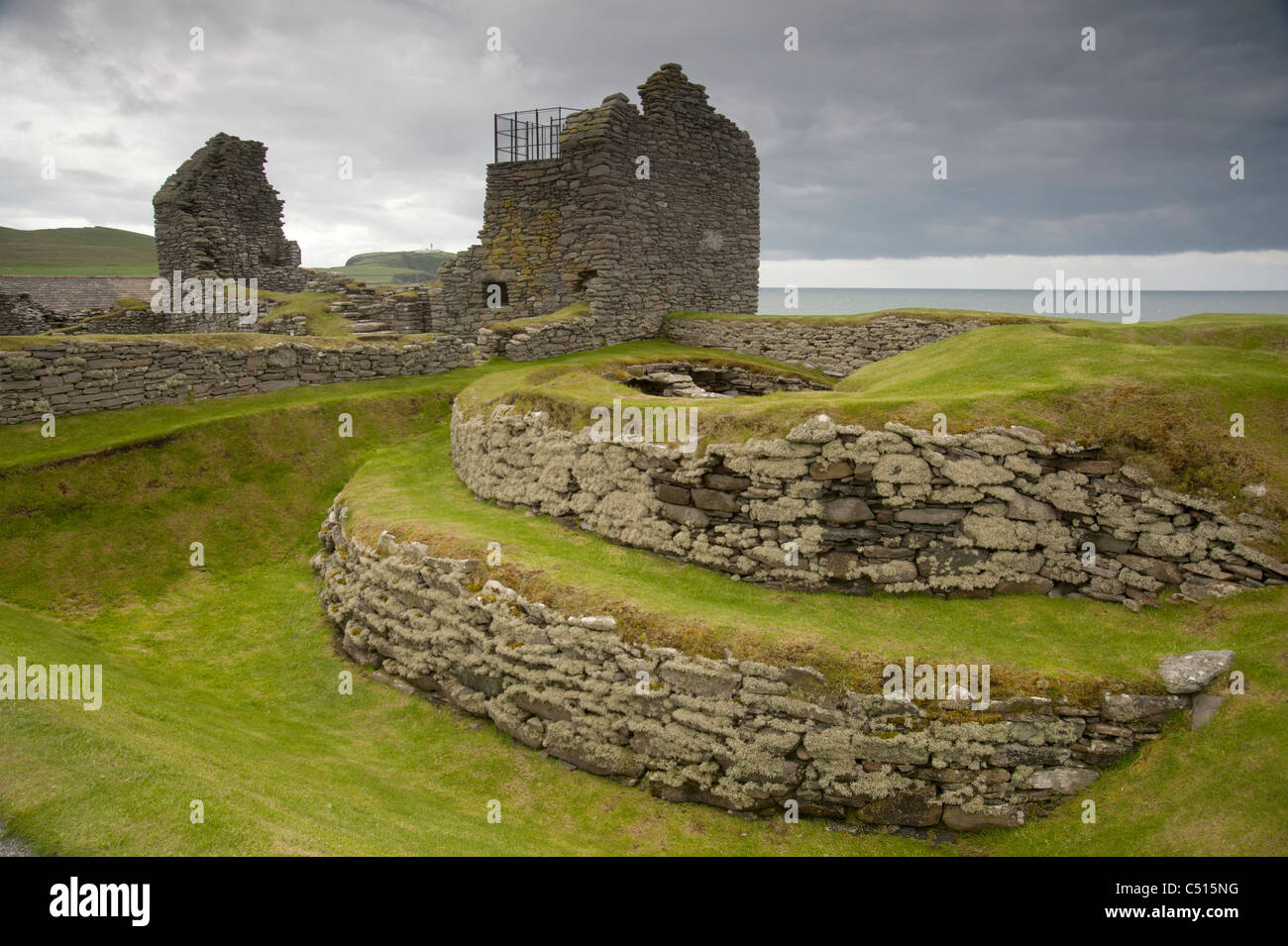 The exterior of the of the Wheelhouse & Lairds House at the Jarlshof ...