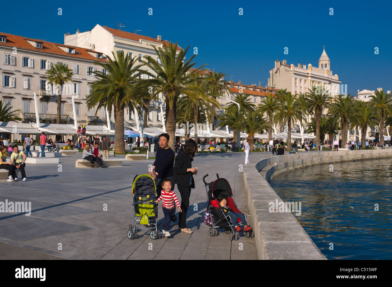 Riva the waterfront in Split Dalmatia Croatia Europe Stock Photo - Alamy