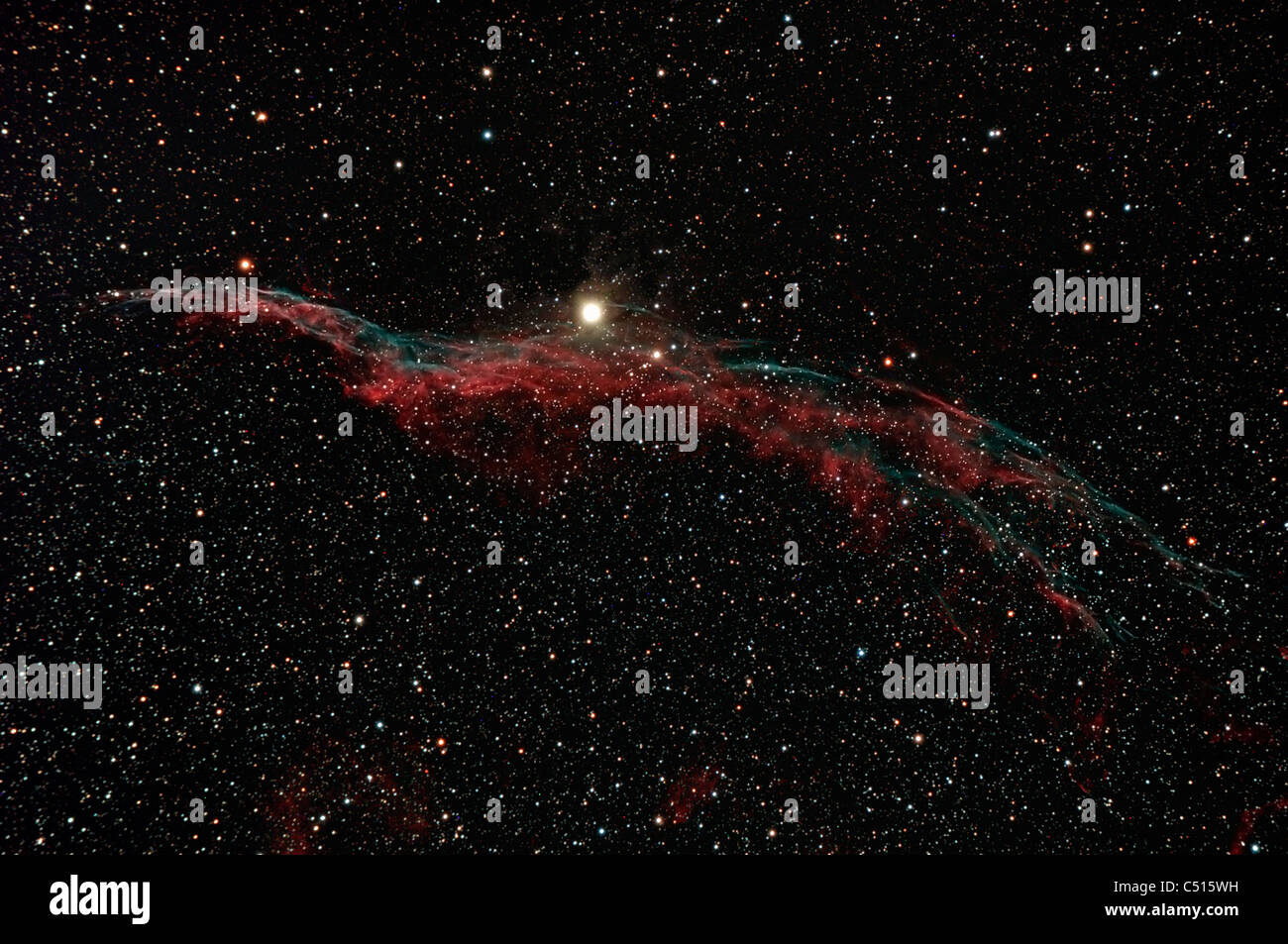 NGC 6960, The Western Veil Nebula Stock Photo - Alamy