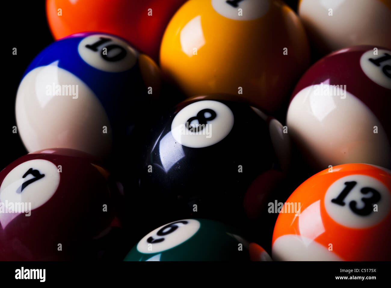 Arrangement ball billiard billiard table hi-res stock photography and ...