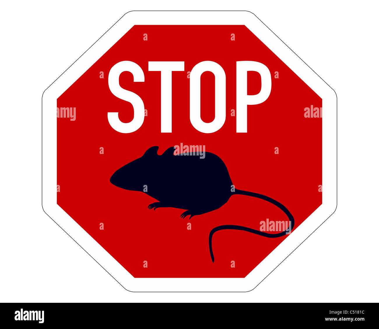 Stop sign for mice Stock Photo - Alamy