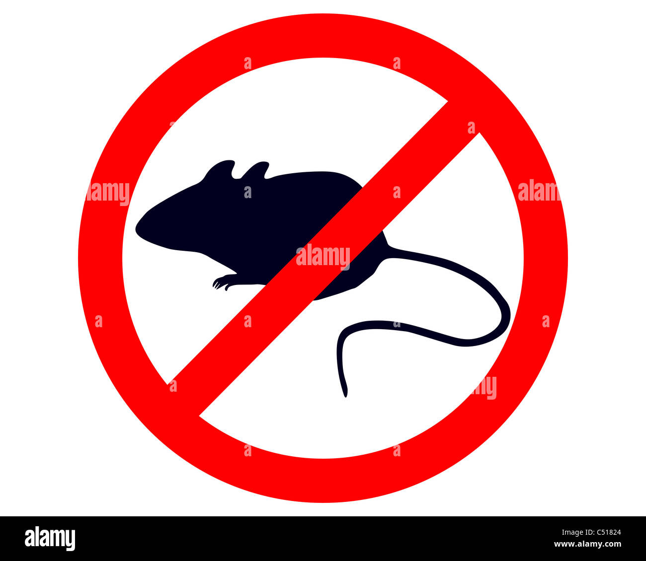 Prohibition sign for mice Stock Photo - Alamy