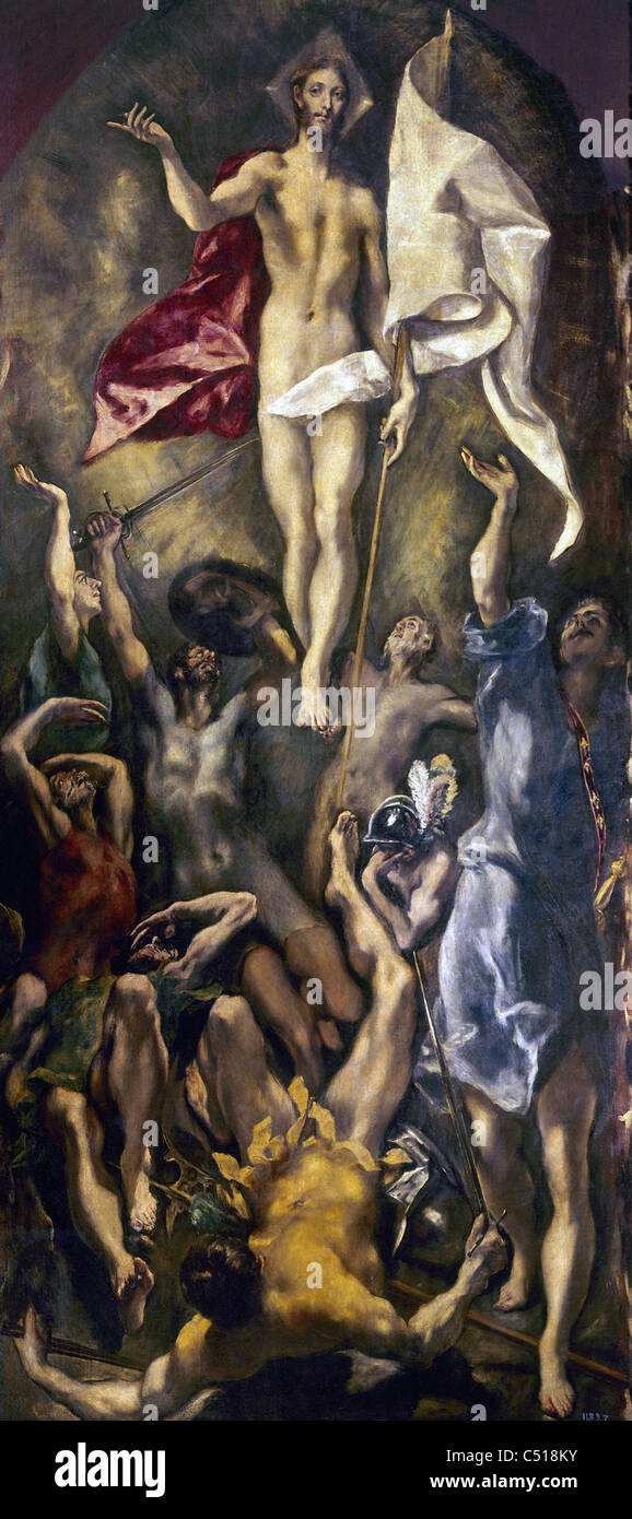 Greco Domenicos - El Greco Resurrection 1605 Prado Museum - Madrid ...