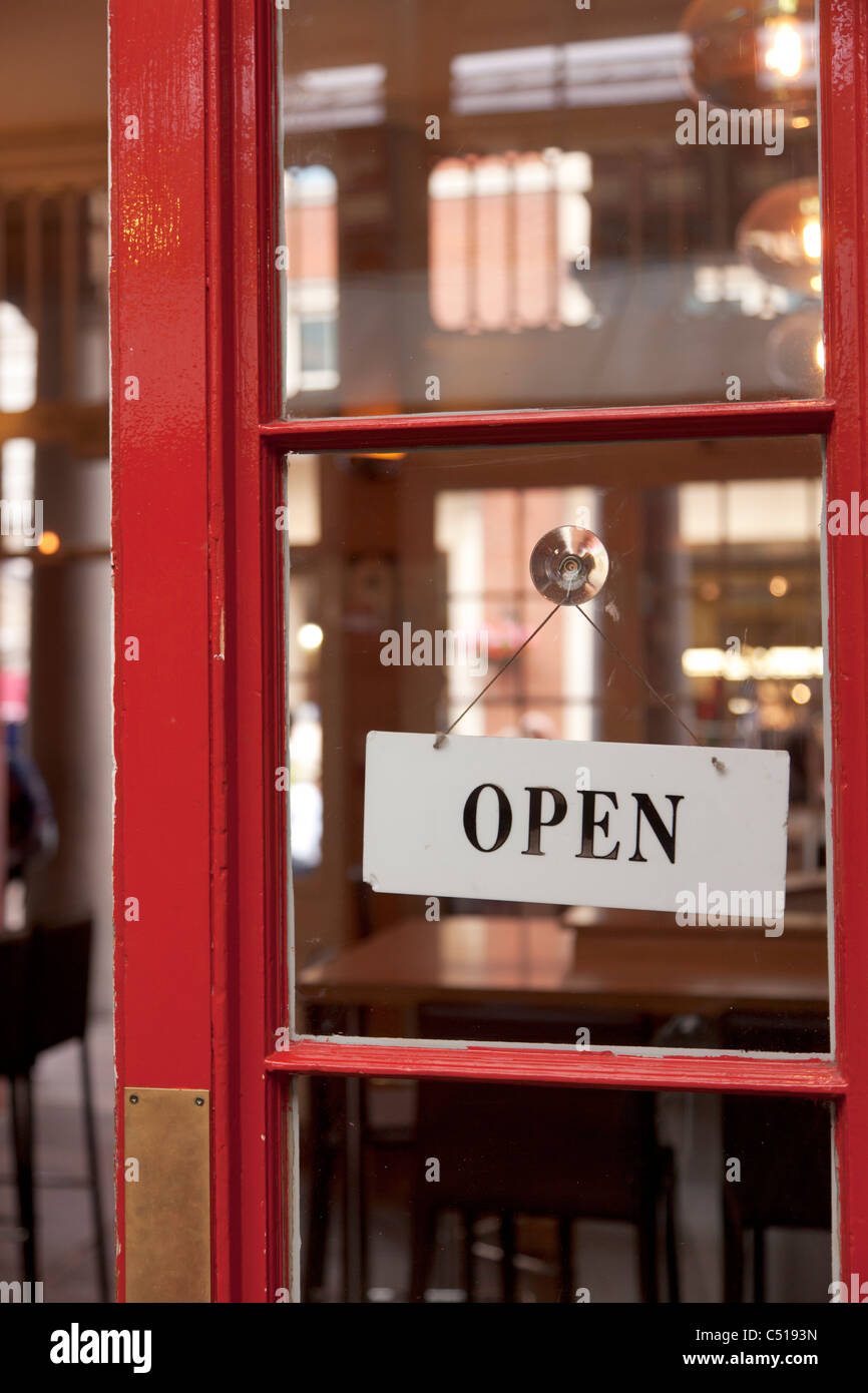 Shop open sign Stock Photo - Alamy
