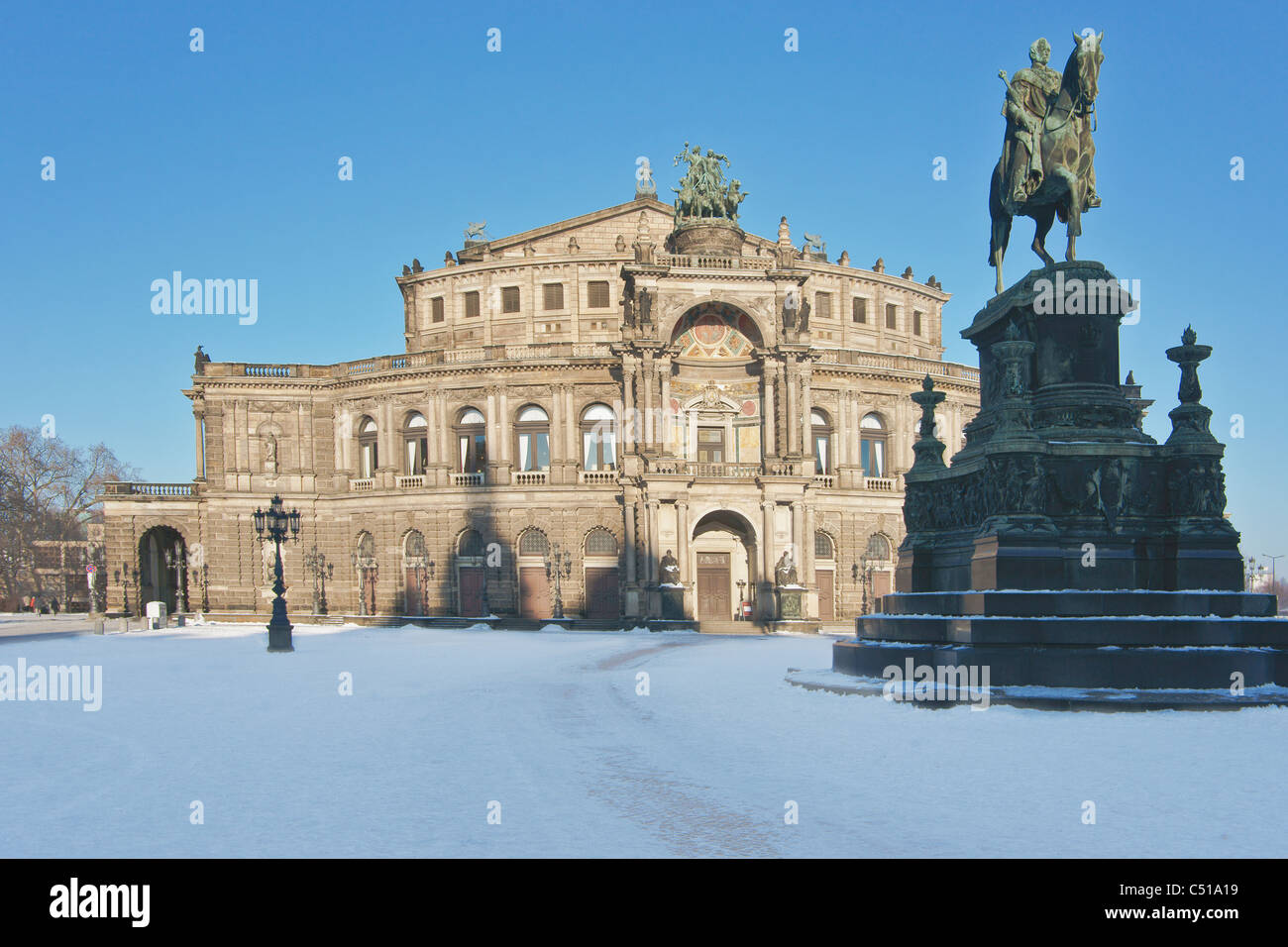 Dresden at wintertime, Saxony, Germany Europe Stock Photo - Alamy