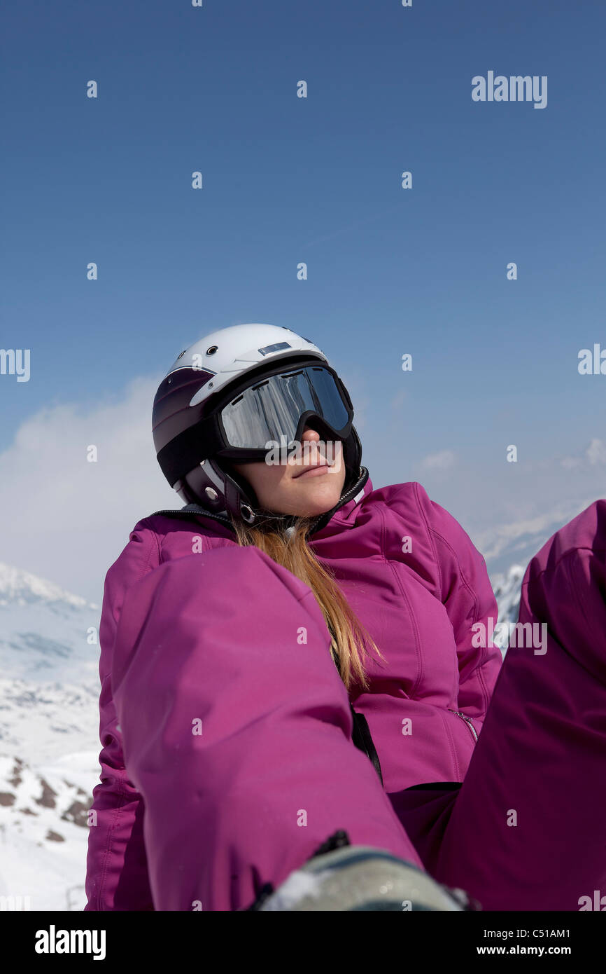 Woman Sunbathing In Snow High Resolution Stock Photography and Images ...