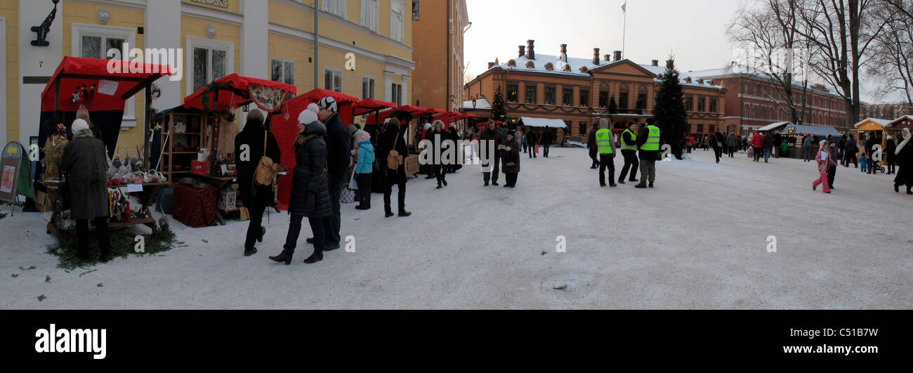 Finland Turku Christmas market stalls Stock Photo - Alamy