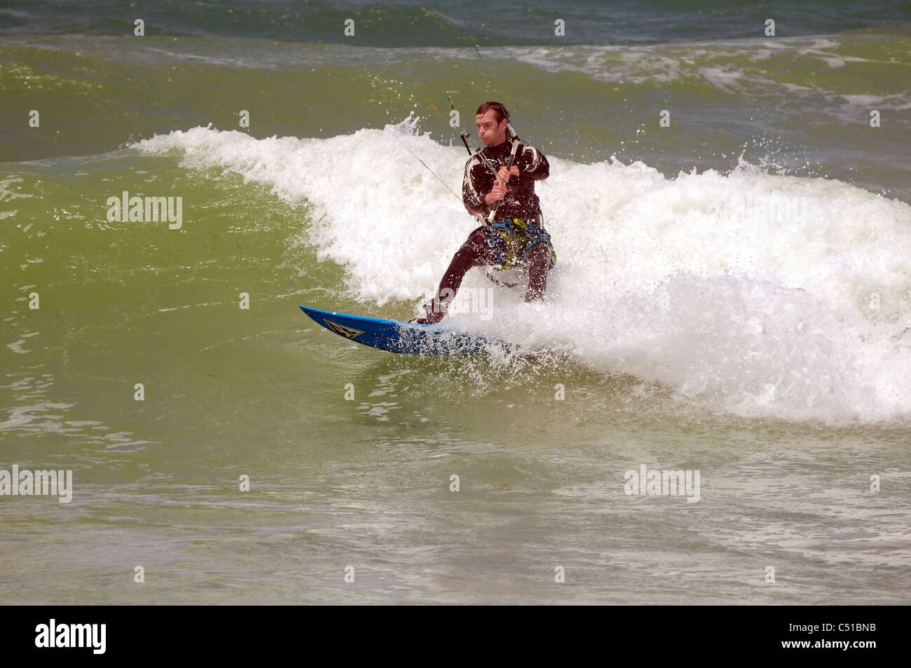 Kite surfer in Black sea, Ukraine Stock Photo - Alamy