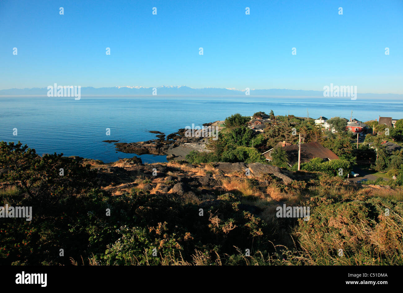 Viewpoint looking towards suburbs of Victoria BC Canada. Fairfield ...