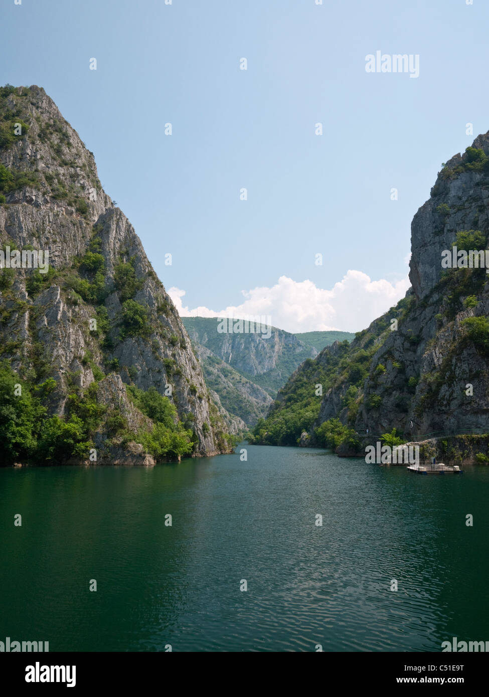 Matka canyon and lake - a hydroelectric scheme formed by damming the ...