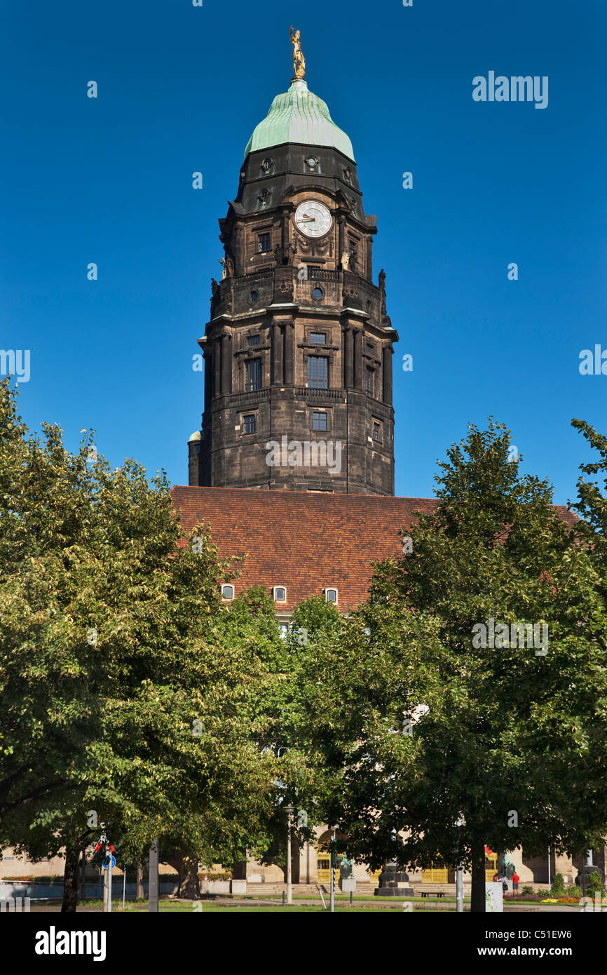 Rathaus dresden dresden guildhall hi-res stock photography and images ...