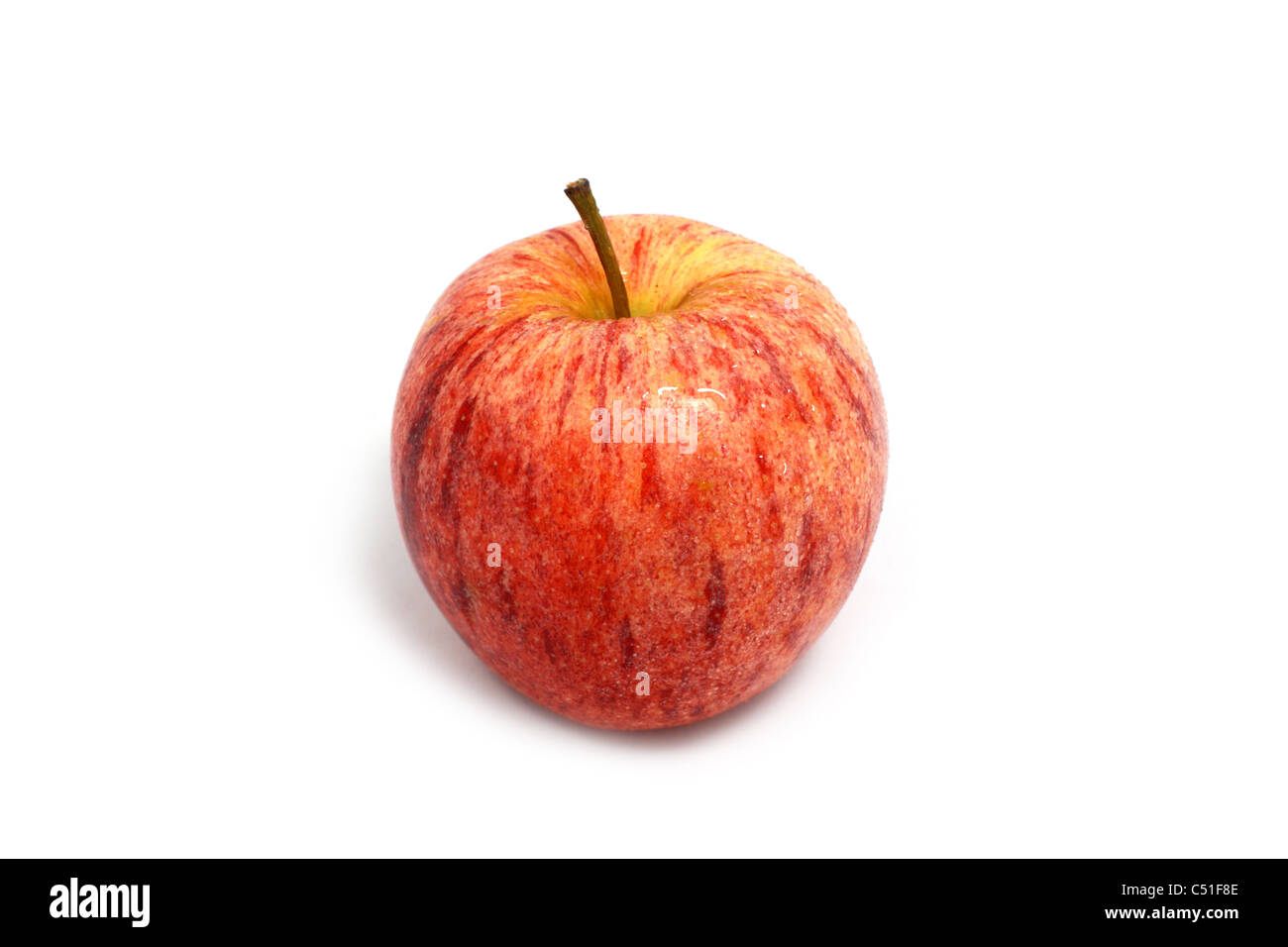 fresh juicy single apple isolated on white background Stock Photo - Alamy