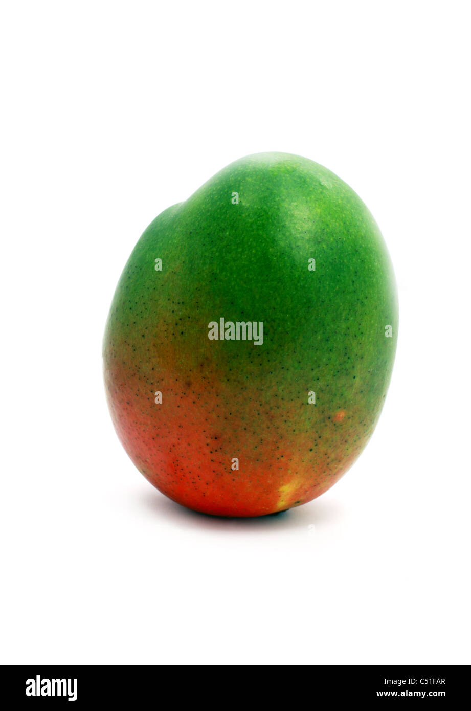 single fresh mango isolated on white background Stock Photo - Alamy