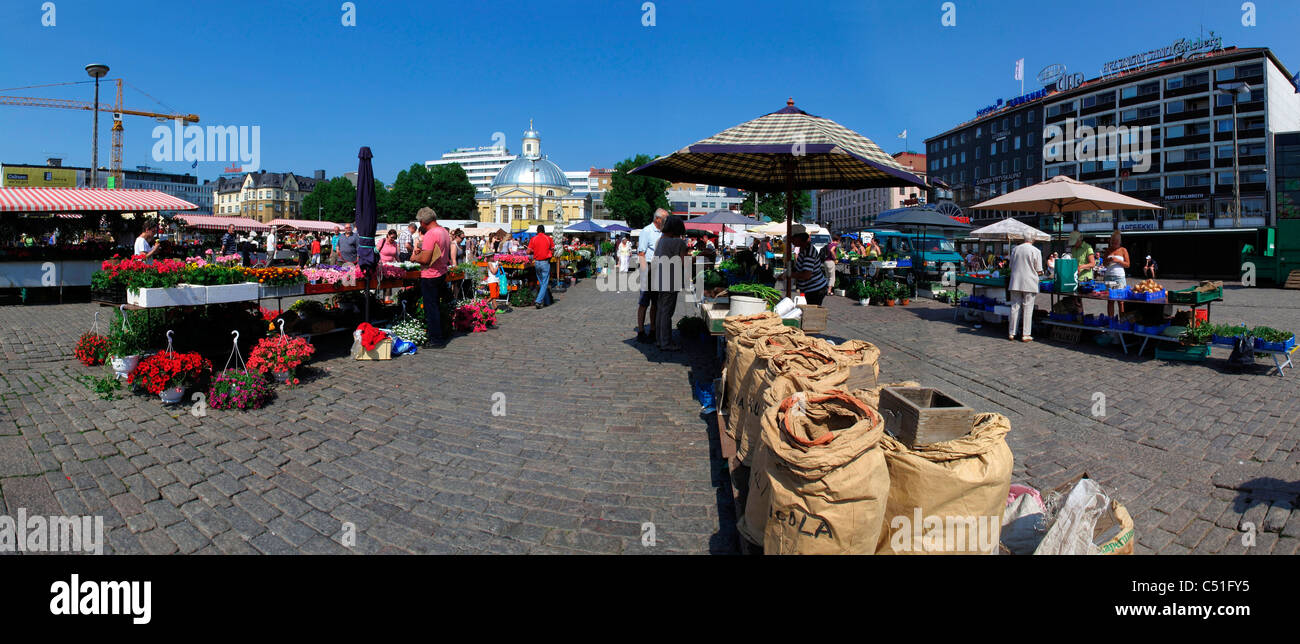 Scandinavia Finland Turku Kauppartori market square on Saturday Stock ...