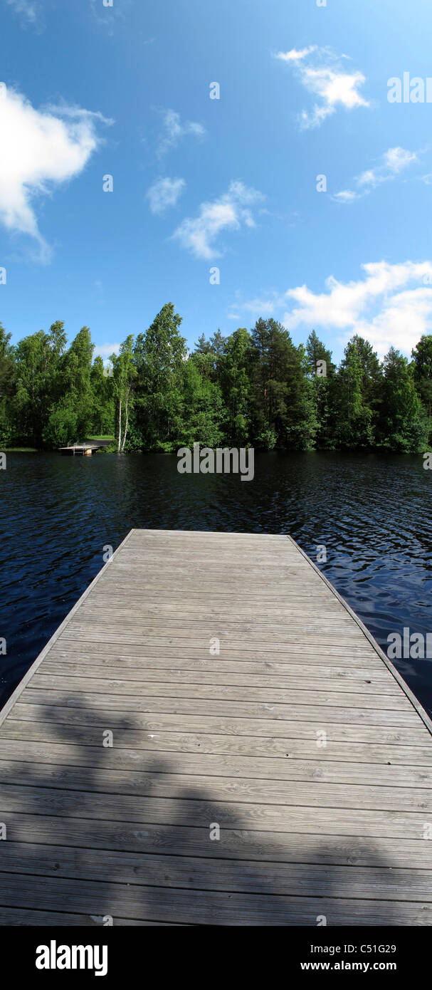 Wooden platform lake hi-res stock photography and images - Alamy