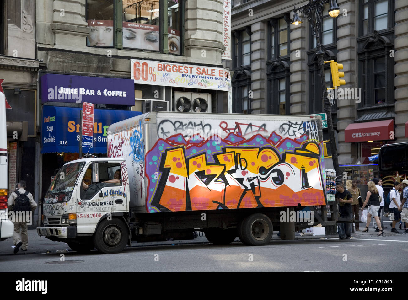 The sides of trucks often become ready canvases for street and Graffiti ...