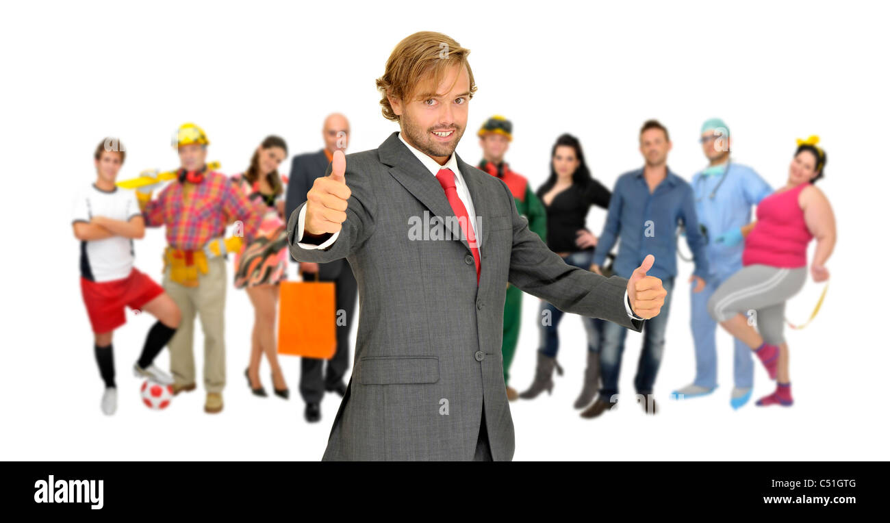 Crowd or group of different people isolated in white Stock Photo - Alamy