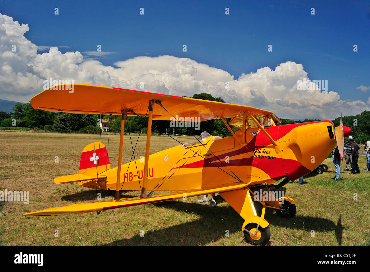 A Bucker Jungmann biplane Stock Photo - Alamy