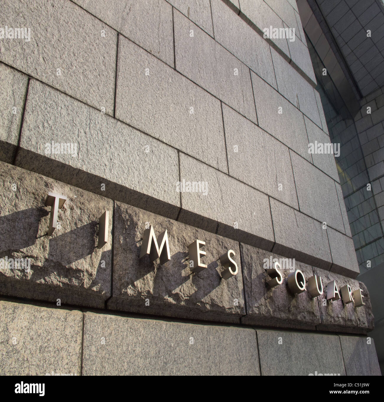 Times Square stone wall sign Stock Photo - Alamy