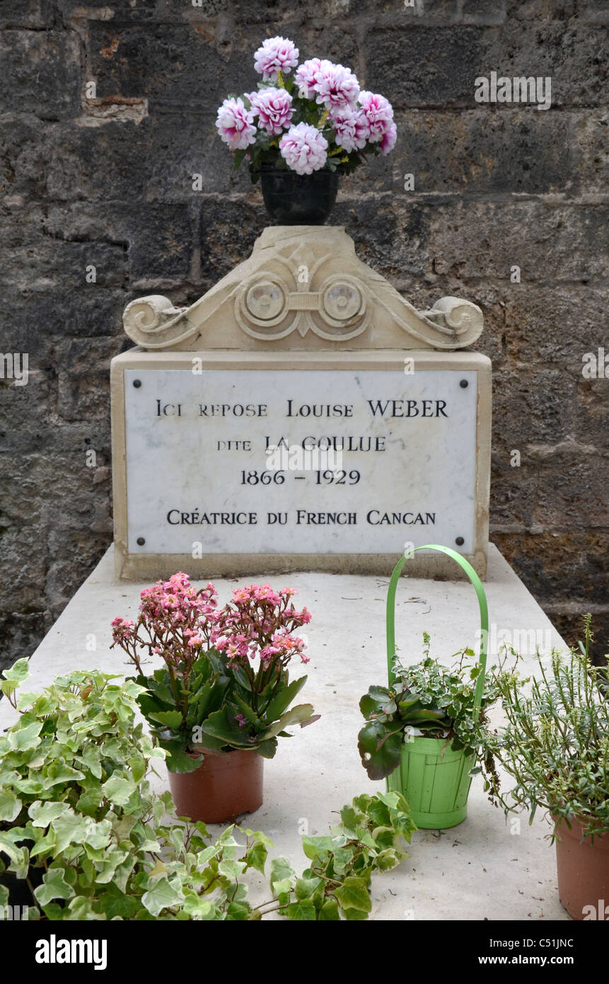 The grave of Louise Weber aka "La Goulue", creator of the French CanCan ...