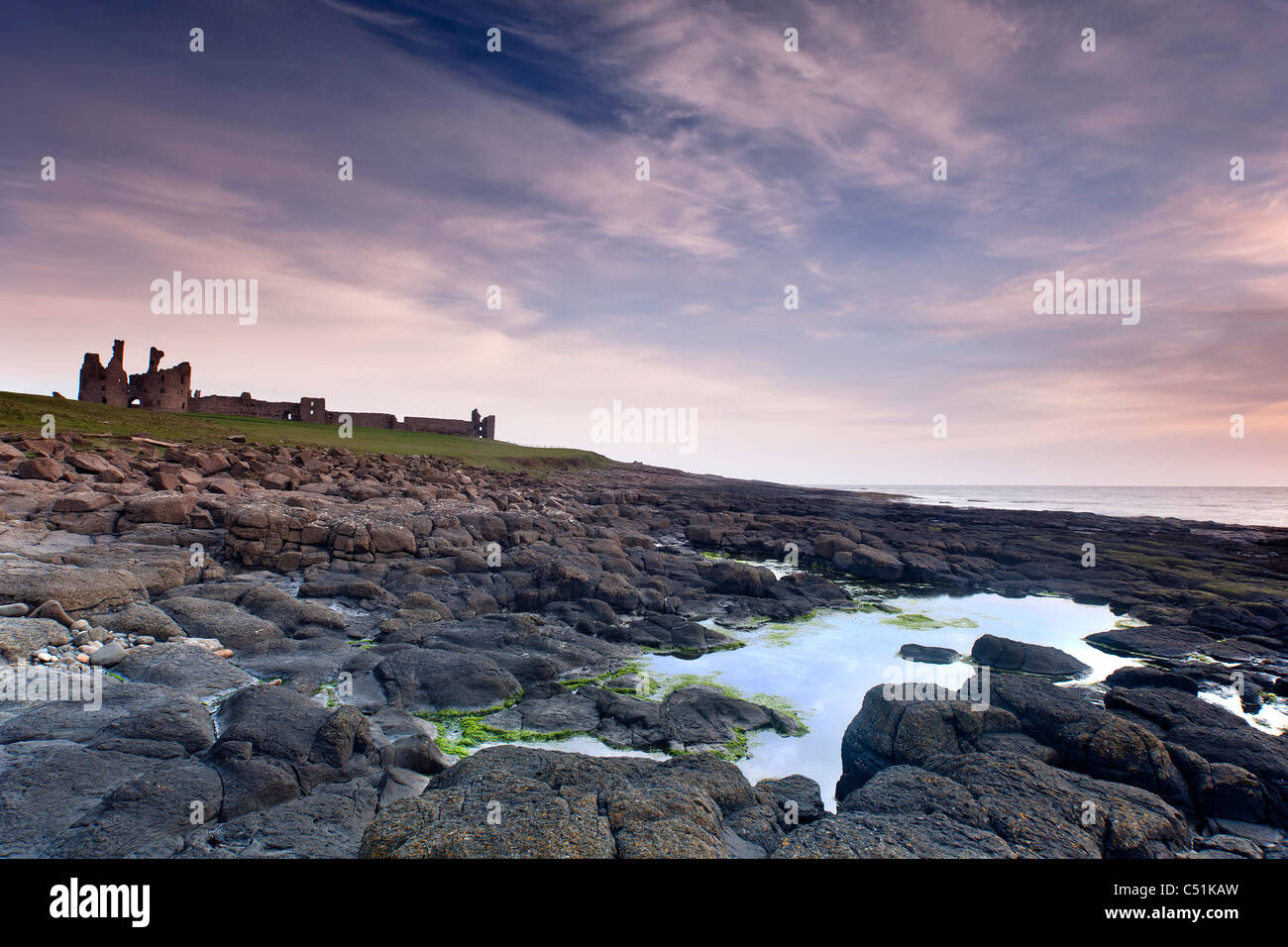 Dunstanburgh Castle, Northumberland, England, Europe Stock Photo - Alamy