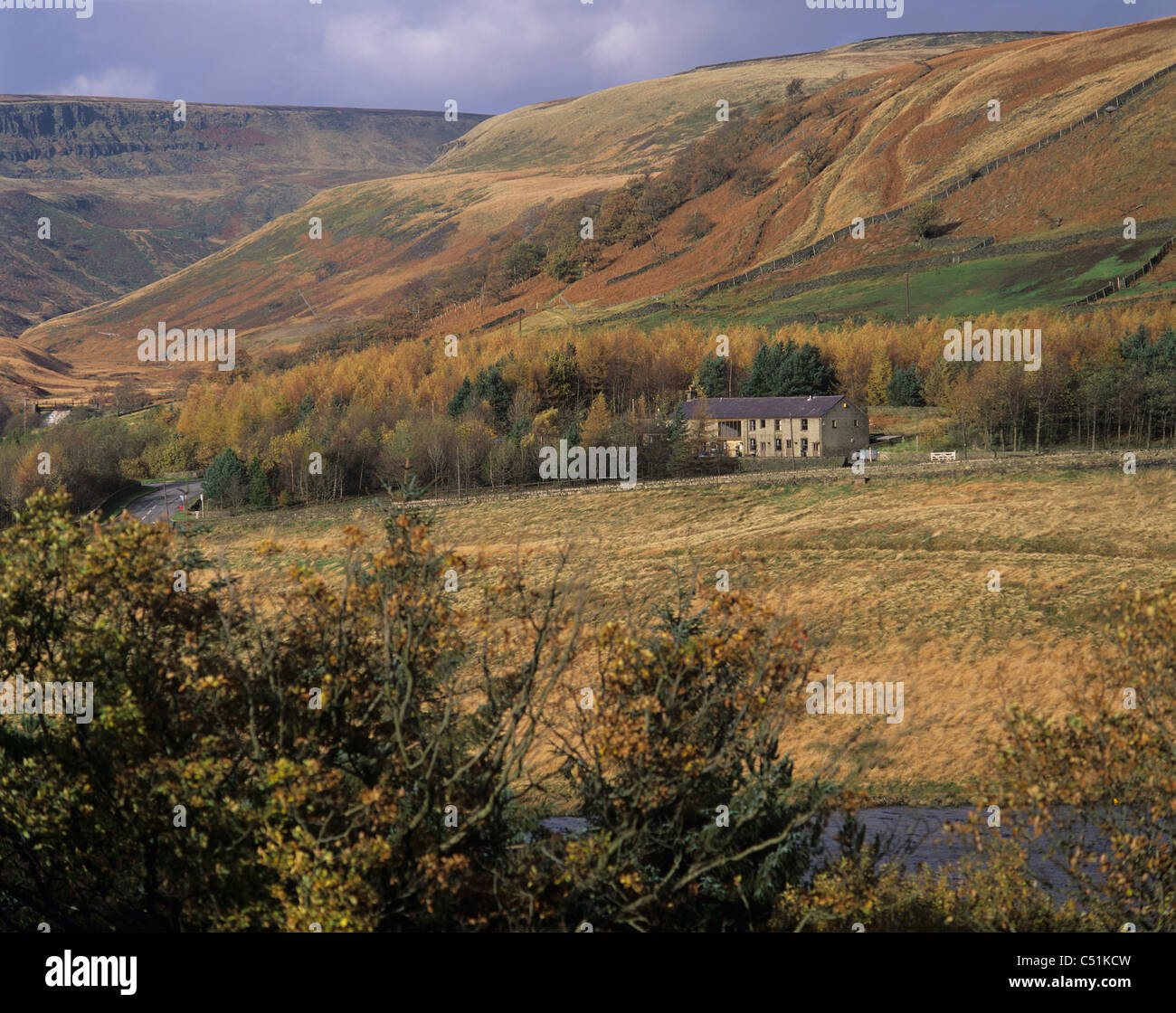 Rugged beauty of Crowden YHA, hamlet and surrounding moors on the ...