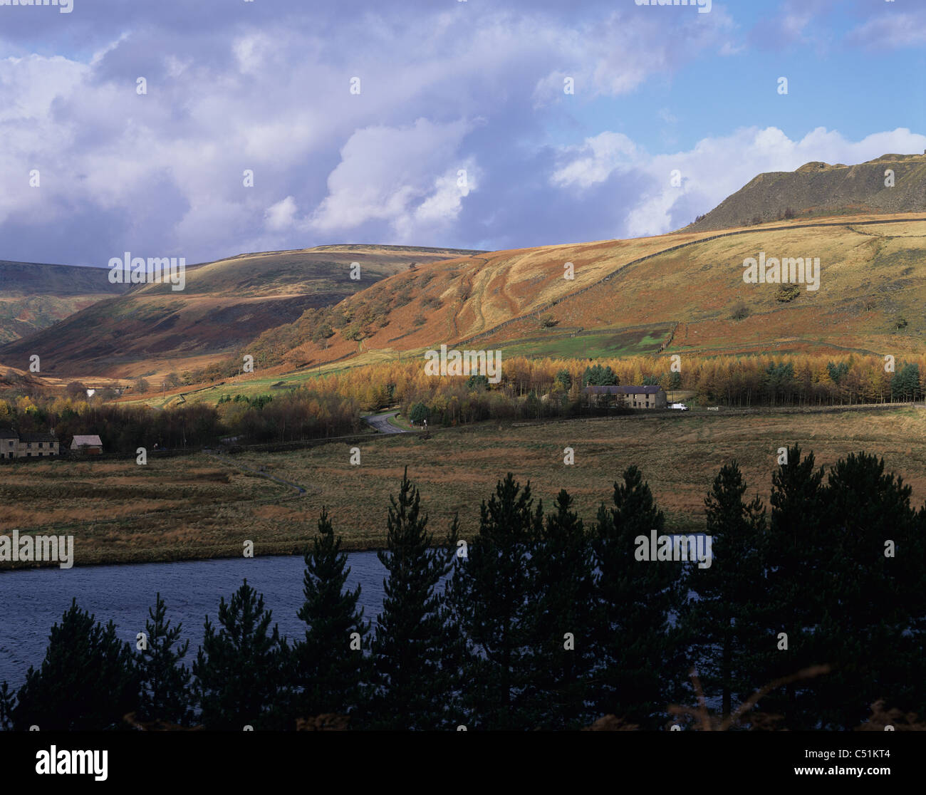 Rugged beauty of Crowden YHA, hamlet and surrounding moors on the ...