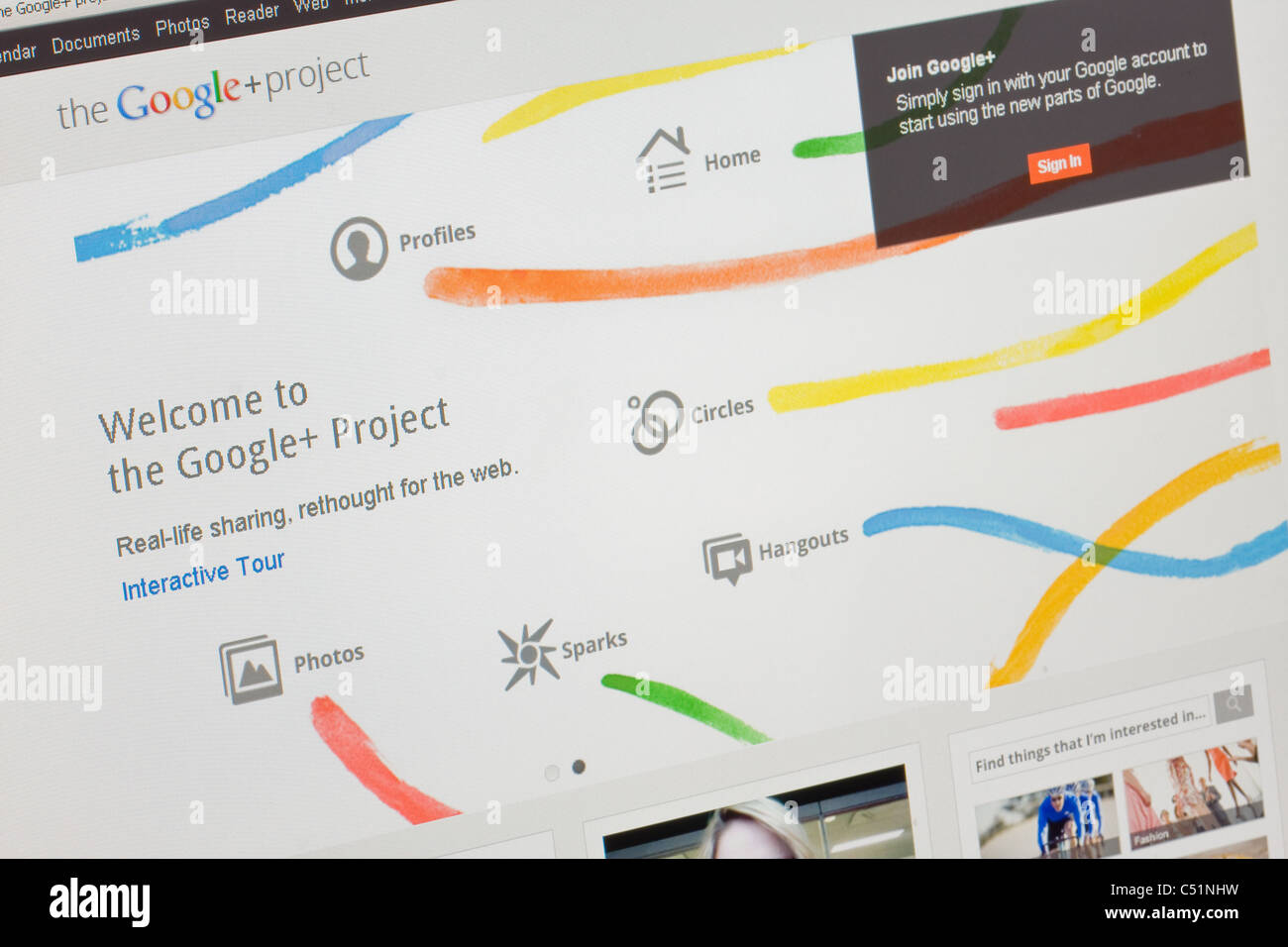 Munich, Germany - July 1st, 2011: View of the Google+ website. On June ...