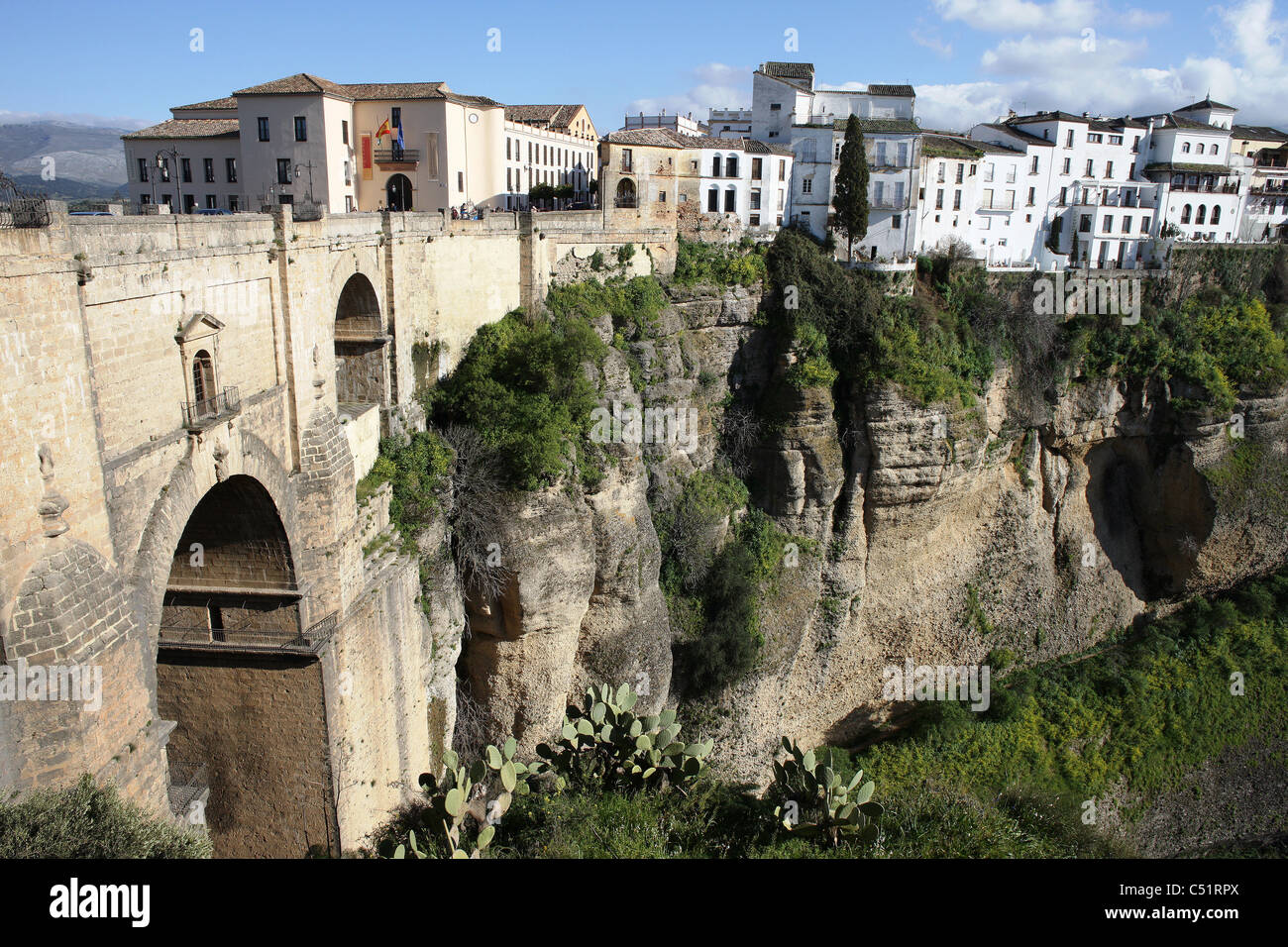 The old bridge at Ronda Spain Stock Photo - Alamy