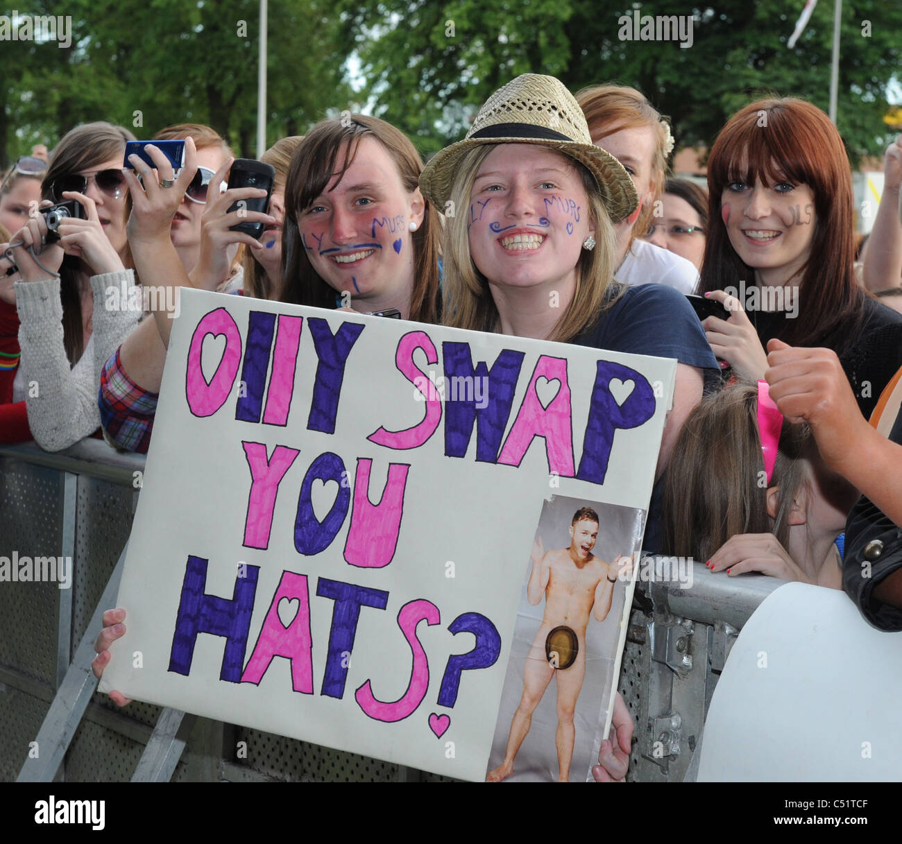 fans at the Olly Murs concert at ingleston royal highland showground ...