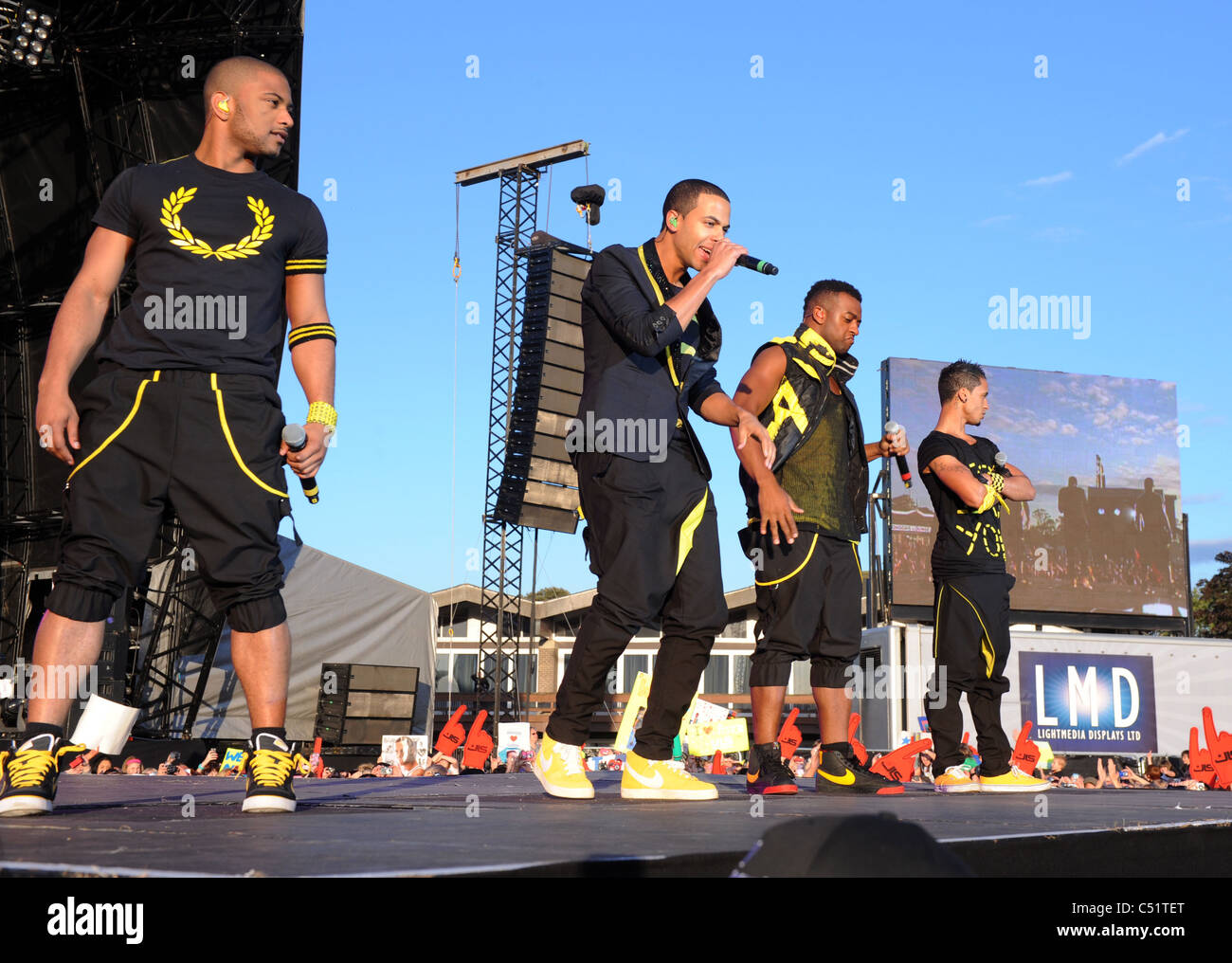 JLS concert at ingleston royal highland showground Edinburgh Stock ...