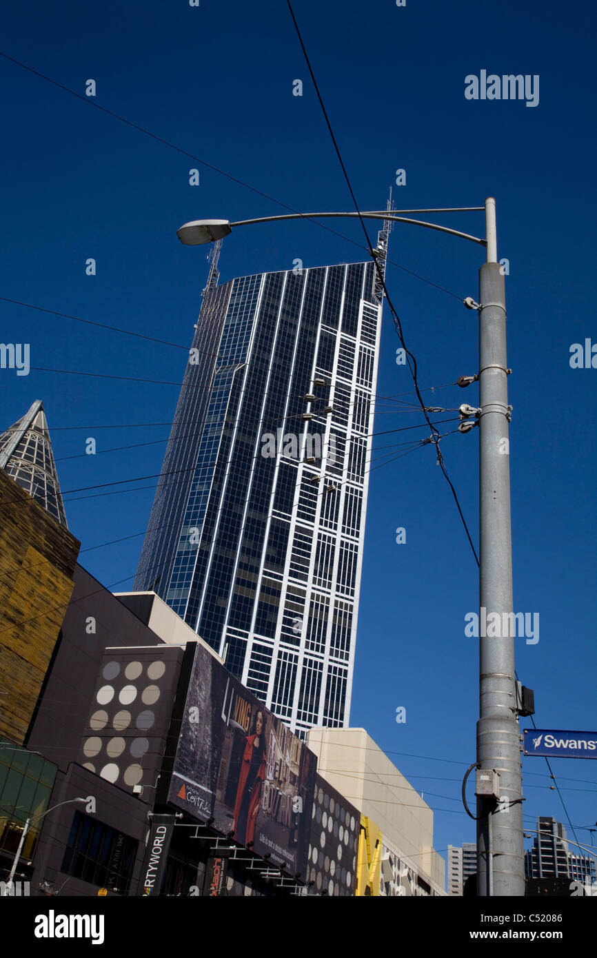 Skyscraper building on La Trobe Street, Melbourne, Victoria, Australia ...