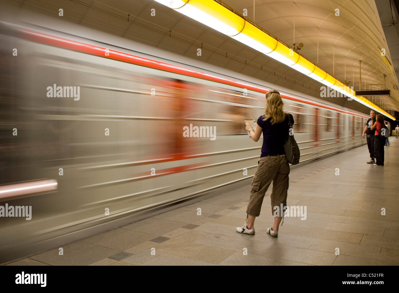 Prague metro station hi-res stock photography and images - Alamy