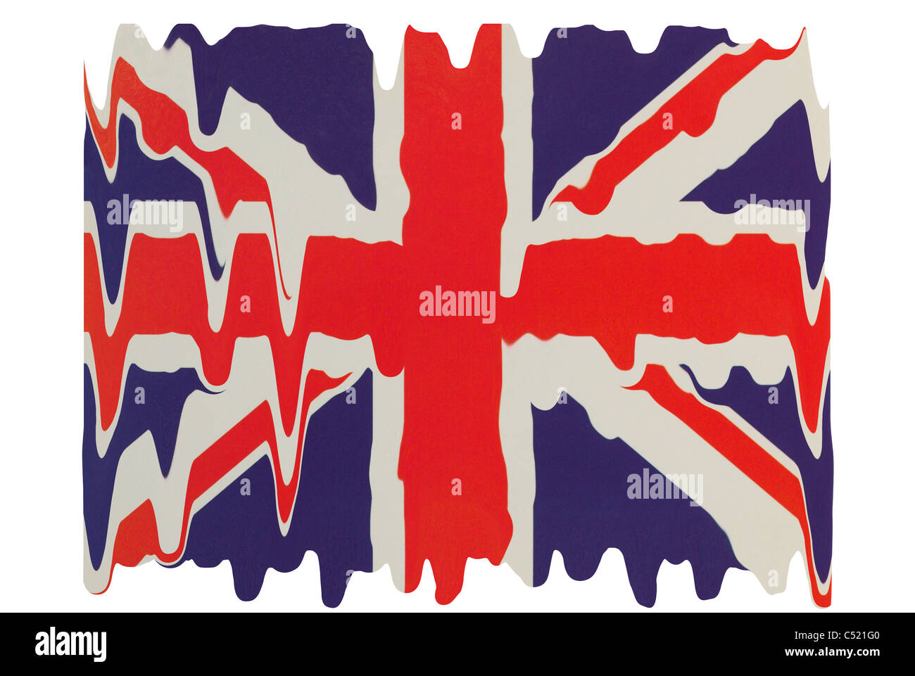 A Union Jack in meltdown Stock Photo - Alamy
