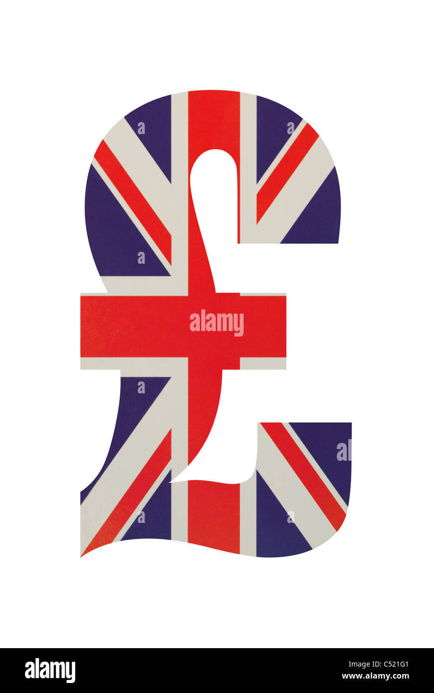 British Pound Sterling sign against a Union Jack background Stock Photo ...