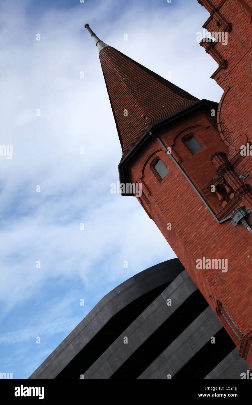 Sky clouds and red building hi-res stock photography and images - Alamy
