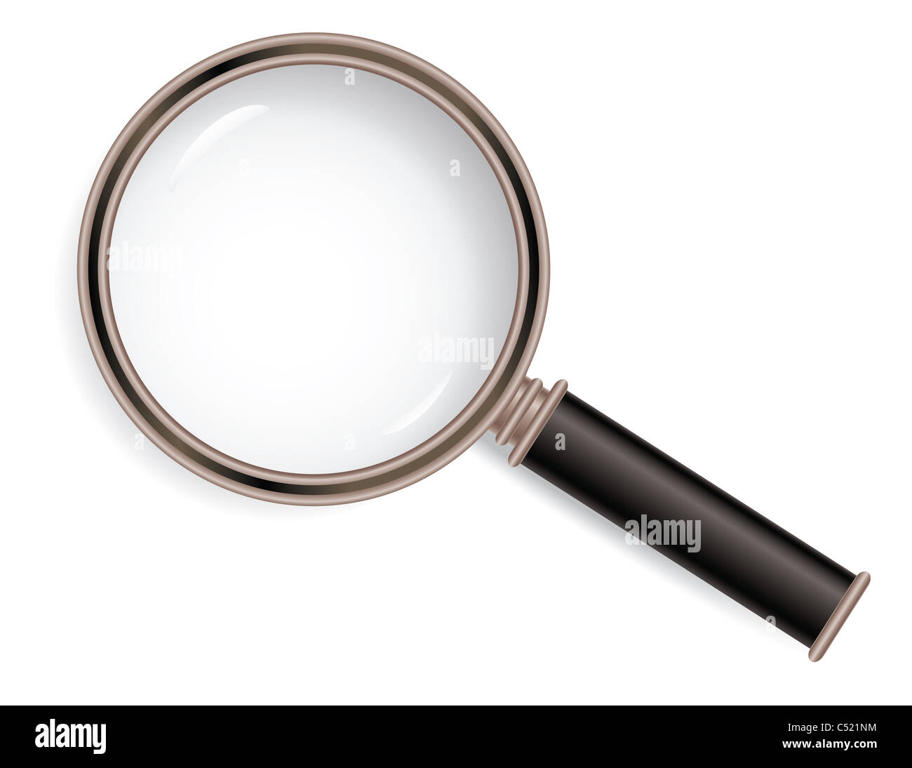 Old style magnifier glass isolated on white background Stock Photo - Alamy