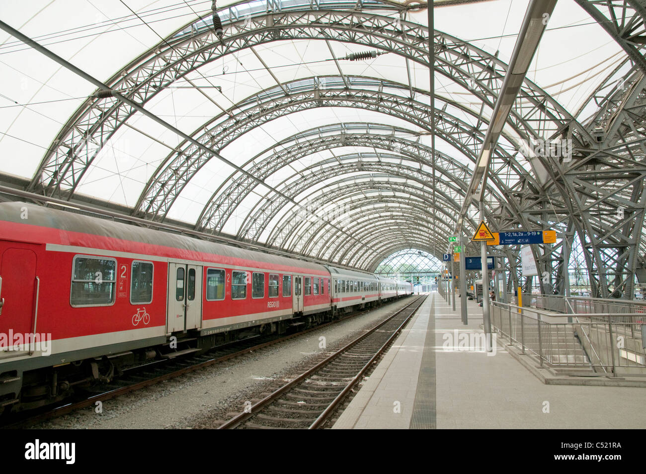 Dresden Hauptbahnhof main station, the Free State of Saxony, Germany ...