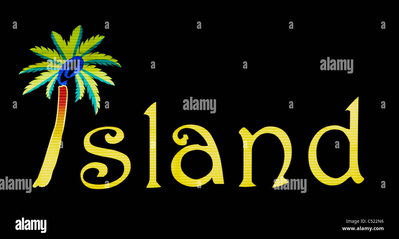 Island, neon bar sign, Kuala Lumpur, Malaysia, Southeast Asia, Asia ...