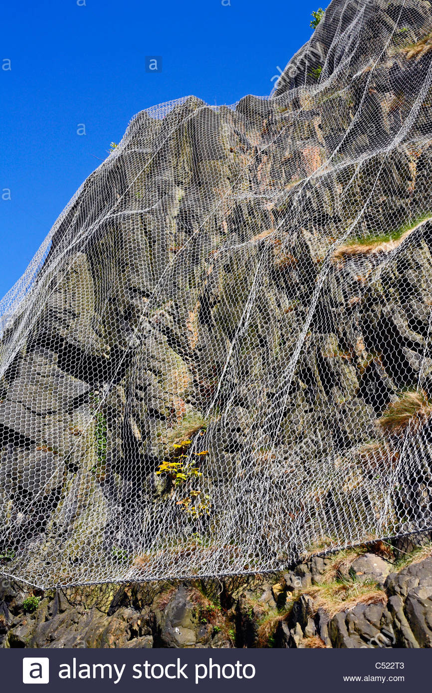 Rock fall netting hi-res stock photography and images - Alamy