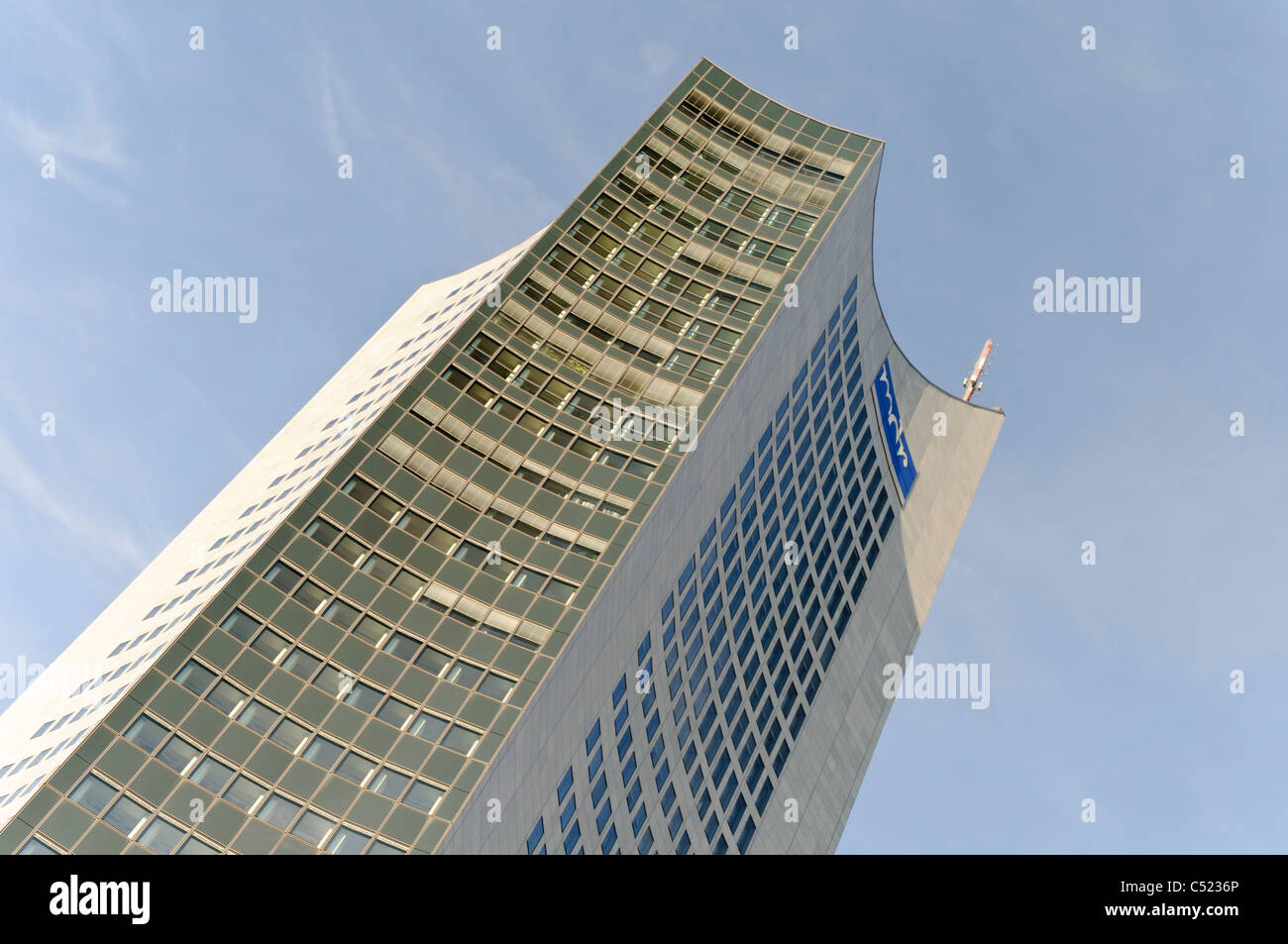 City-Hochhaus skyscraper, Panorama Tower, MDR, Leipzig, Saxony, Germany ...