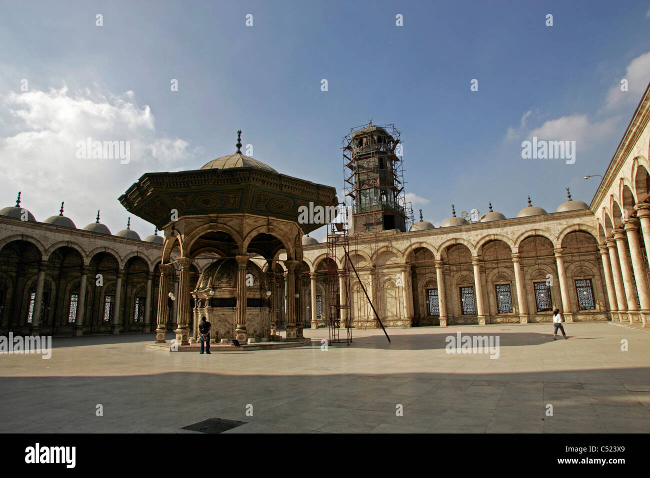 Ritual fountain in the courtyard of the Mosque of Mohammed Ali, also ...