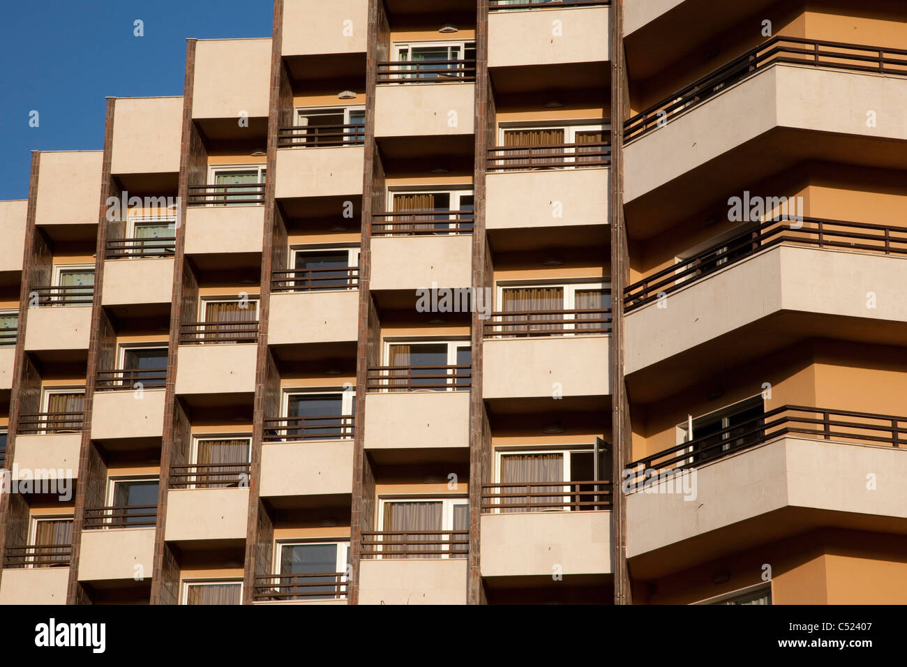 Hotel Accommodation Block in Southern Spain Stock Photo - Alamy