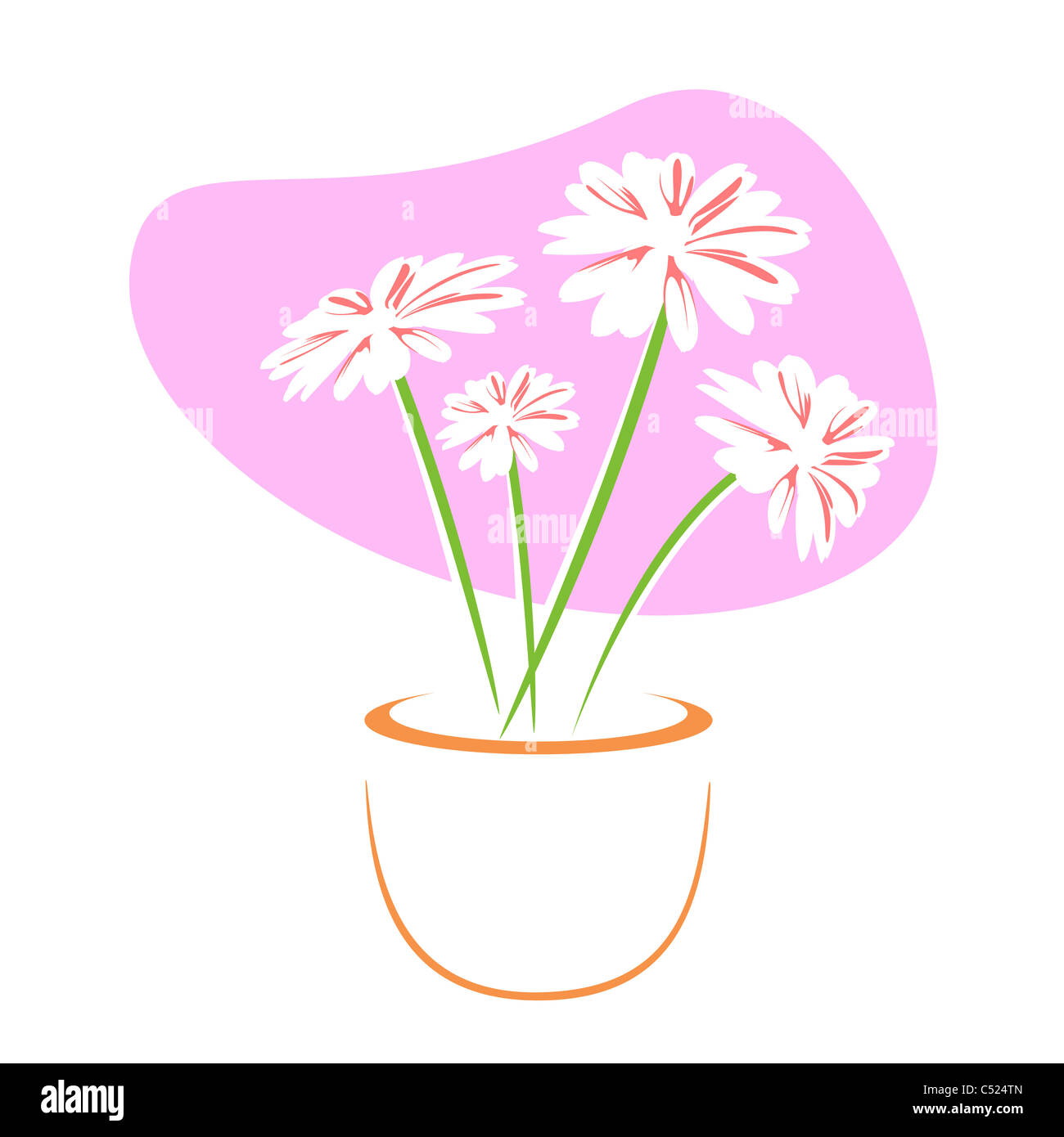illustration of vector flower pot against an isolated background Stock ...