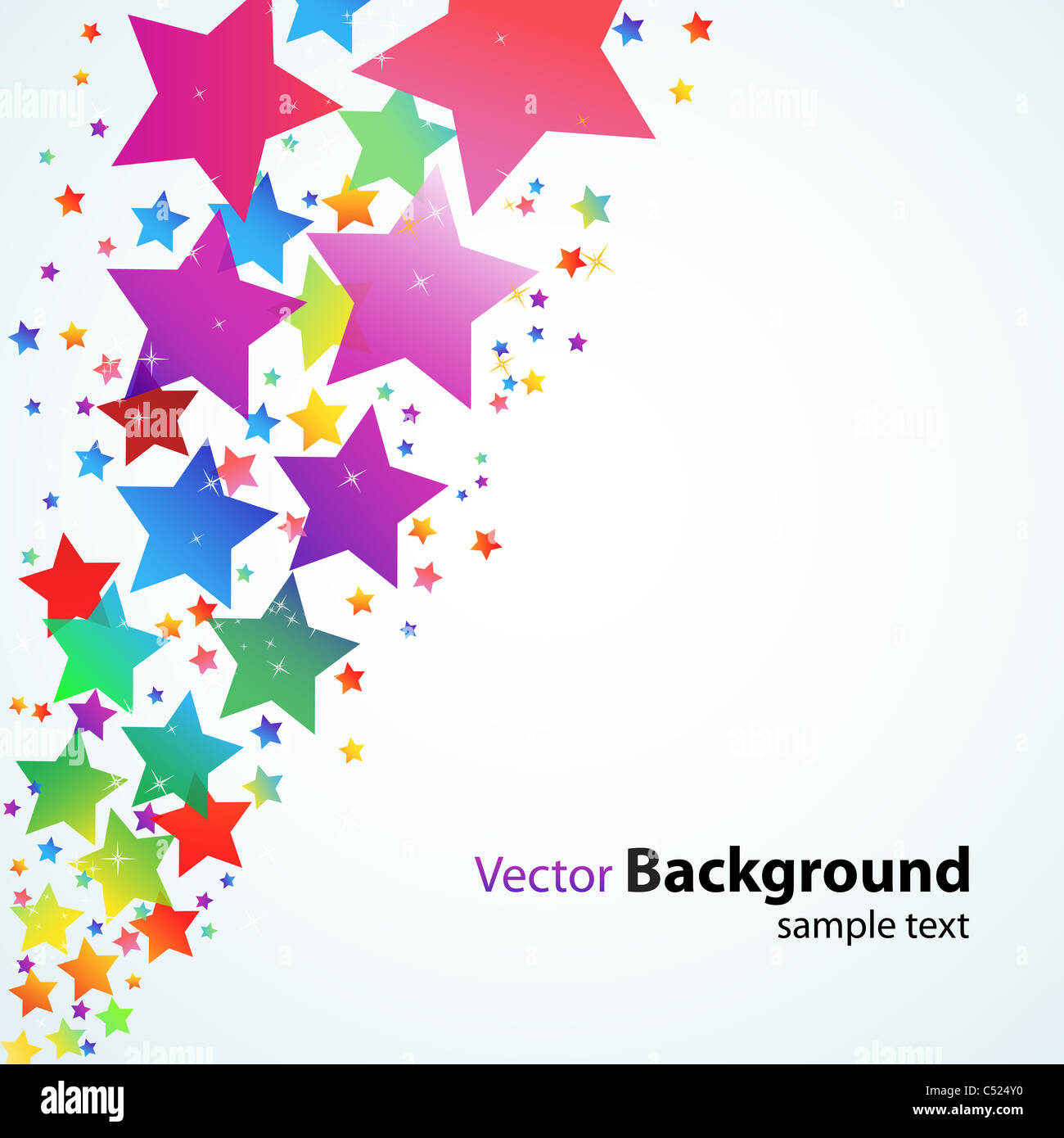 illustration of vector background with colorful stars Stock Photo - Alamy